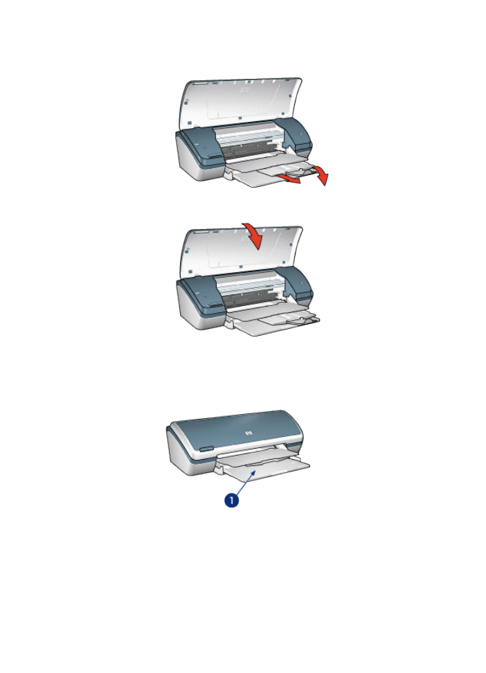 Cómo desplegar las bandejas de papel - HP Deskjet 3848 Color Inkjet Printer