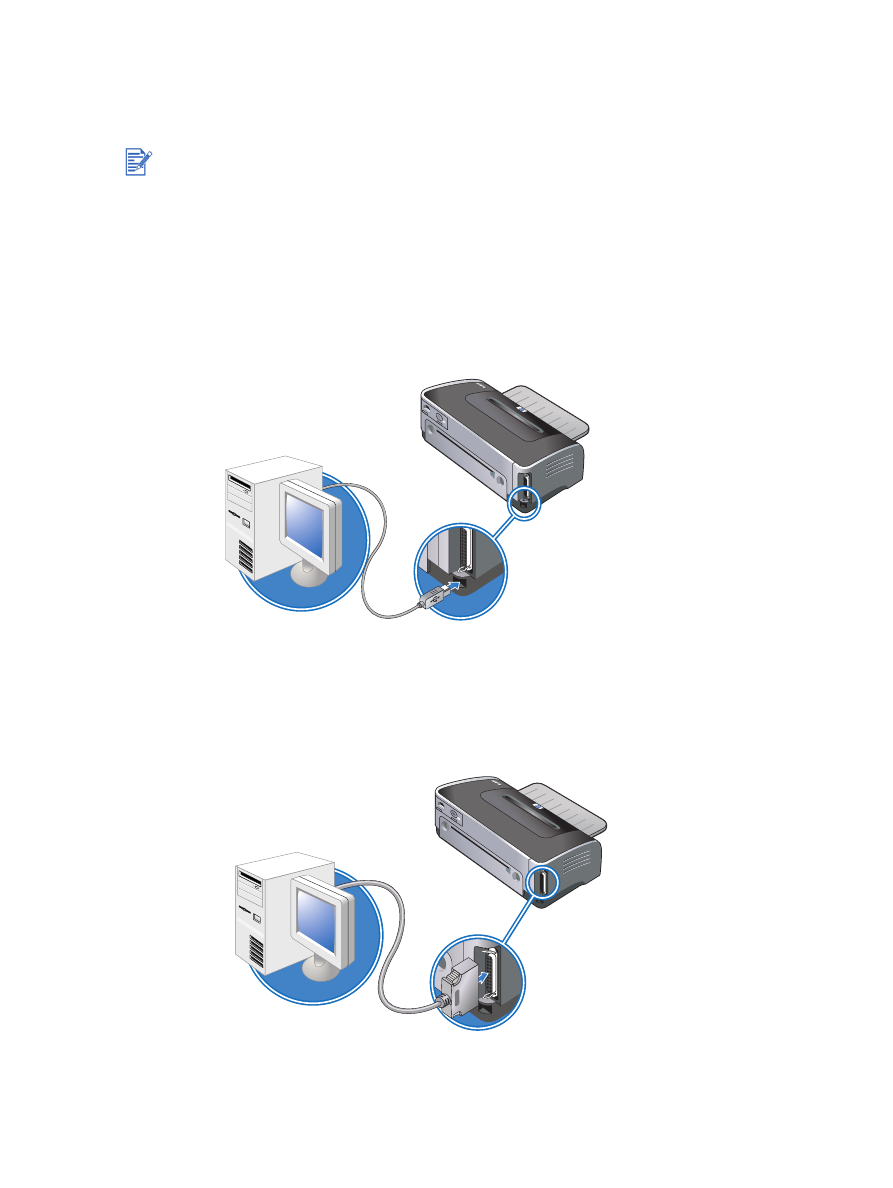 Conexión directa mediante un cable USB o paralelo (Windows) - HP ...