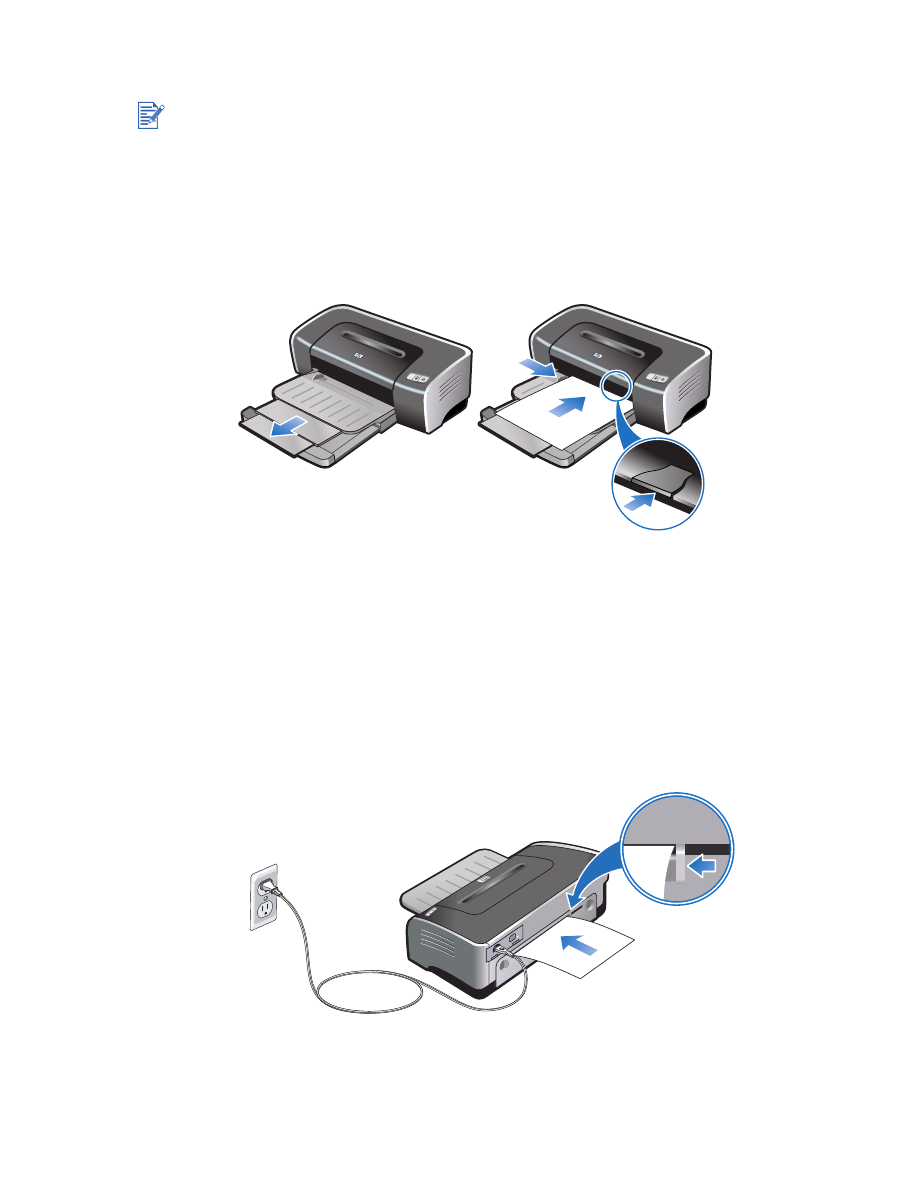 전면 또는 후면 수동 공급 슬롯을 사용한 인쇄 - HP Deskjet 9650 Printer