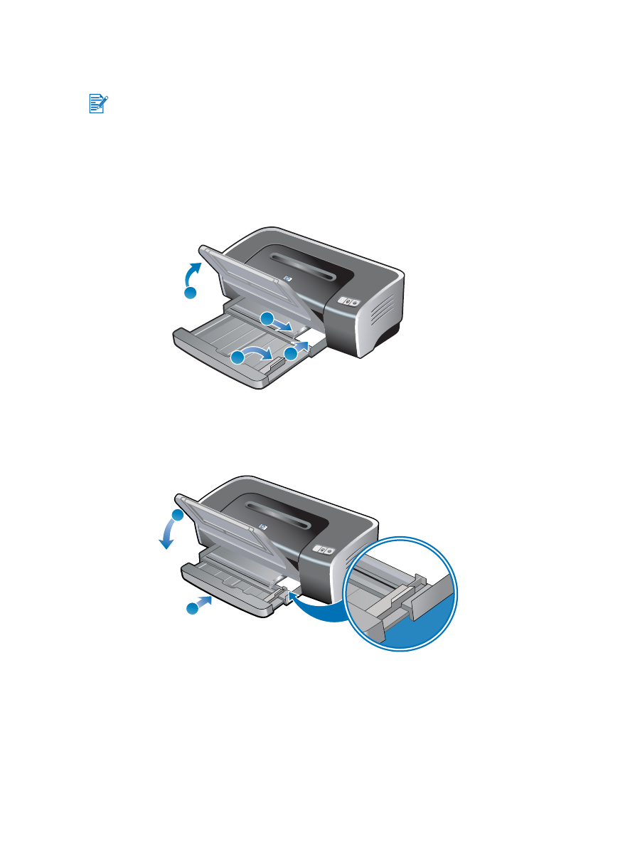 卡片和較小紙材的列印 - HP Deskjet 9650 Printer