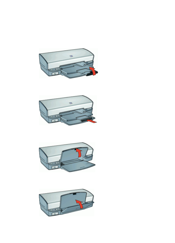 Fold the paper trays - HP Deskjet D4160 Printer